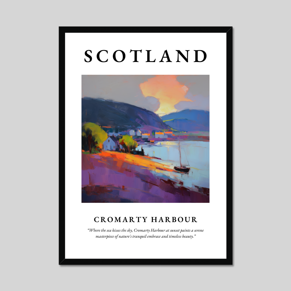 Cromarty Harbour - Framed Poster Print – Scotland Paintings and Art Prints