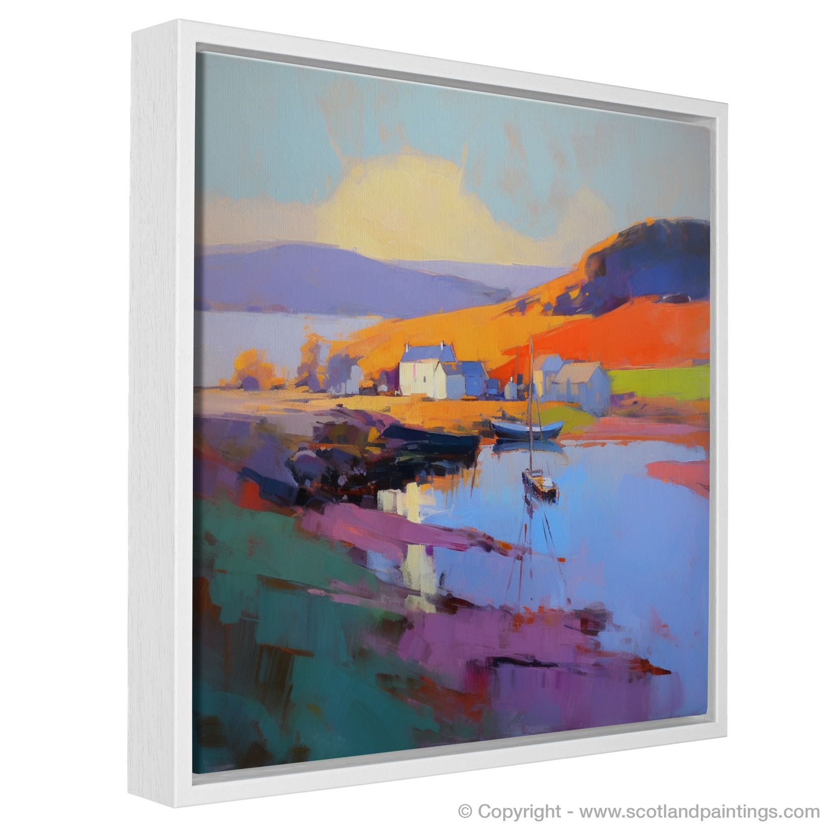 Golden Hour Serenade at Lybster Harbour – Scotland Paintings and Art Prints