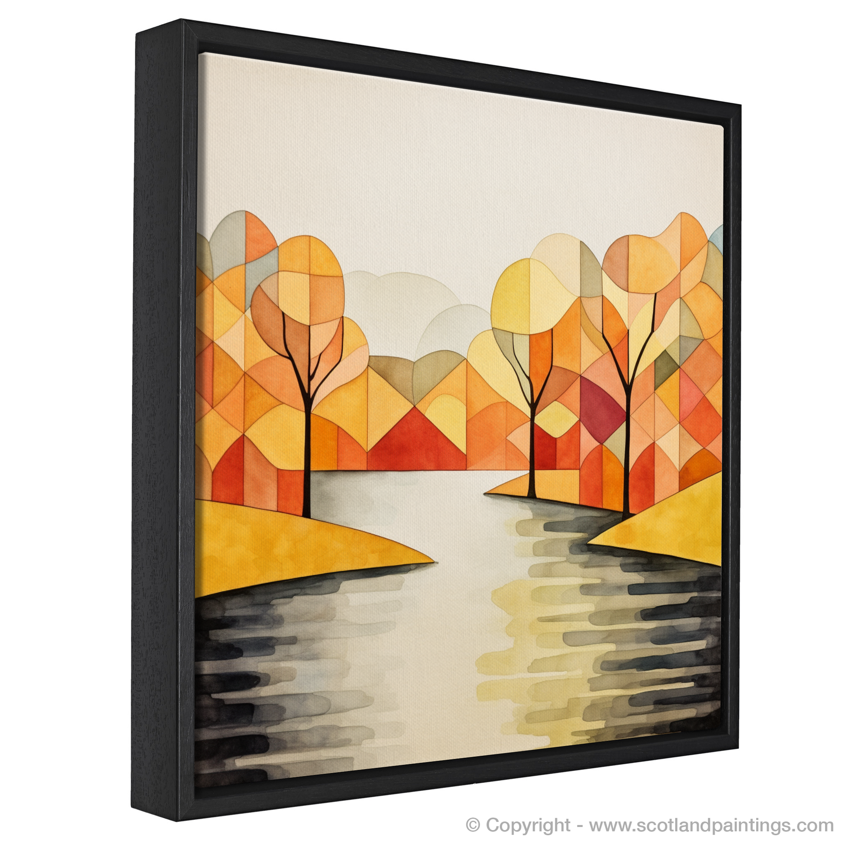 Autumnal Reflections on the River Tweed – Scotland Paintings and Art Prints
