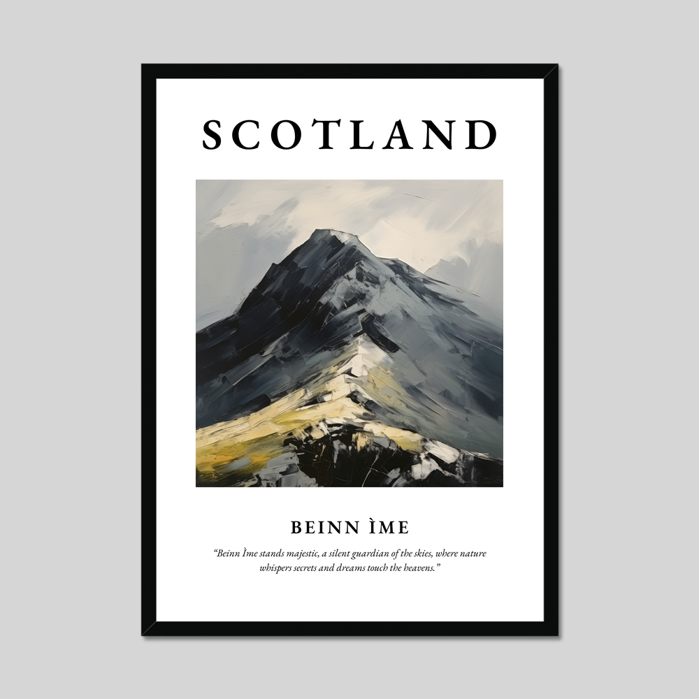 Beinn Ìme - Framed Poster Print – Scotland Paintings and Art Prints