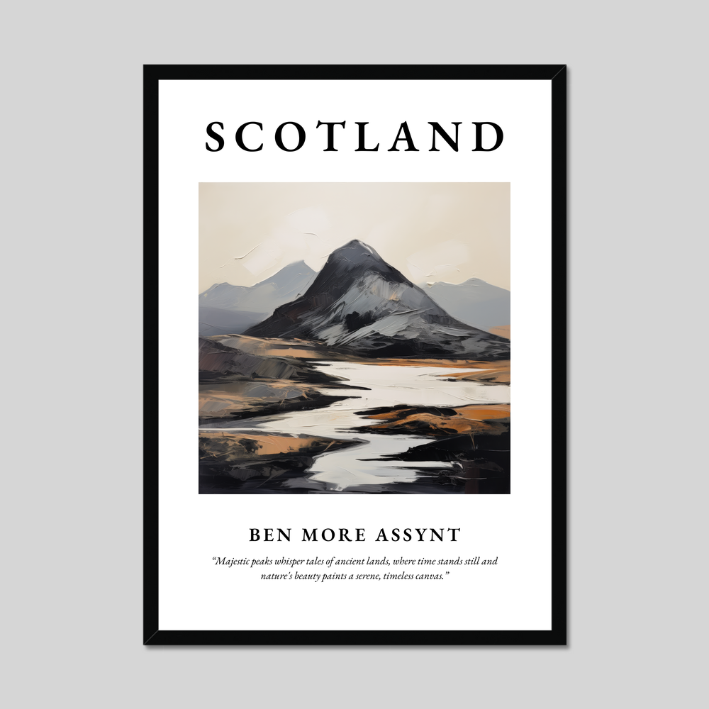 Ben More Assynt - Framed Poster Print – Scotland Paintings and Art Prints