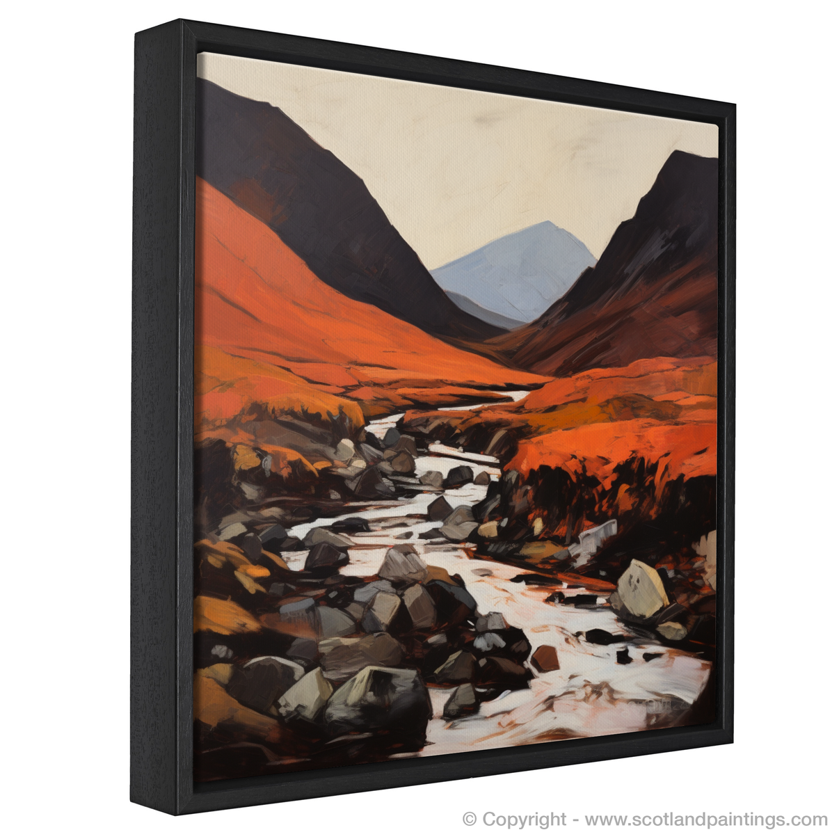Painting and Art Print of Glen Rosa, Isle of Arran entitled "Fiery Emb ...