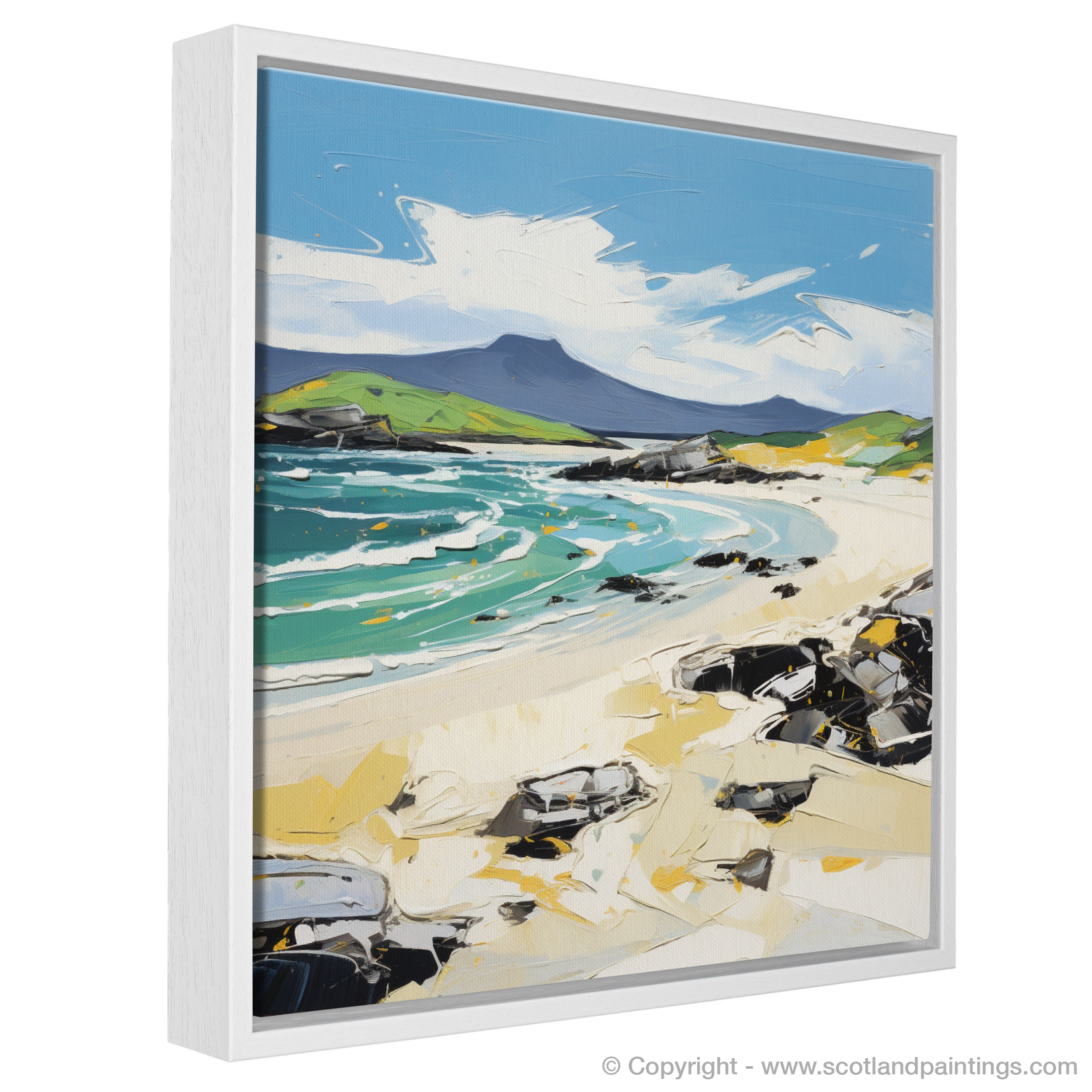 Painting and Art Print of Scarista Beach, Isle of Harris in summer ent ...