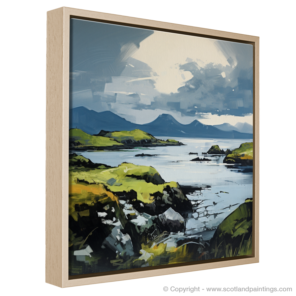 Painting and Art Print of Isle of Raasay, Inner Hebrides in summer ent ...