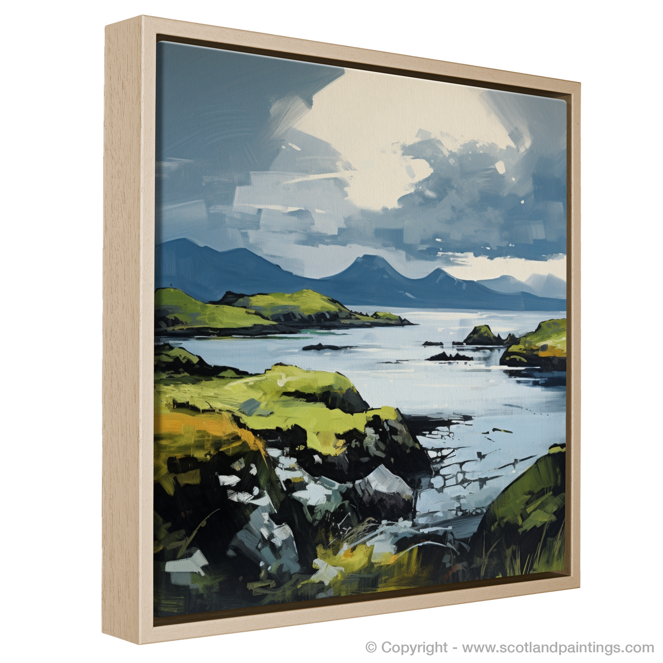 Painting and Art Print of Isle of Raasay, Inner Hebrides in summer ent ...