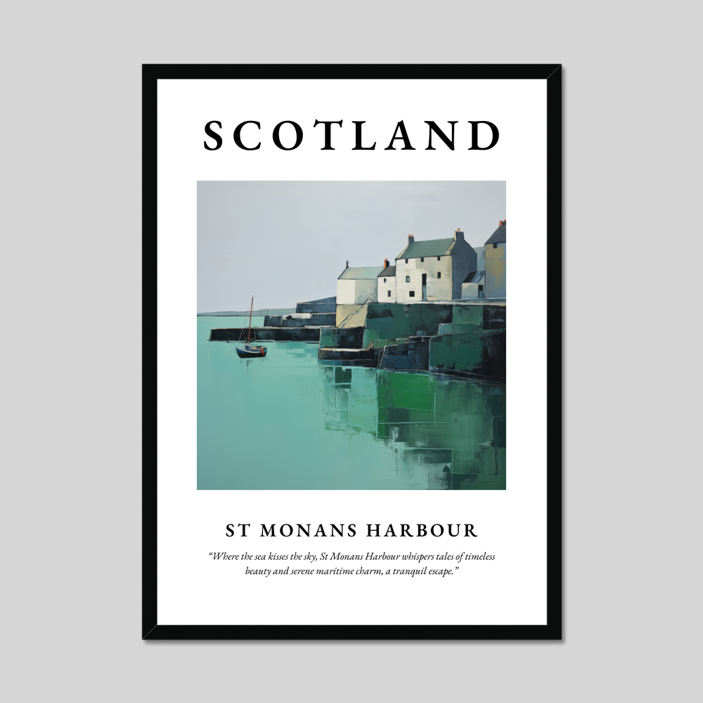 St Monans Harbour - Framed Poster Print – Scotland Paintings and Art Prints