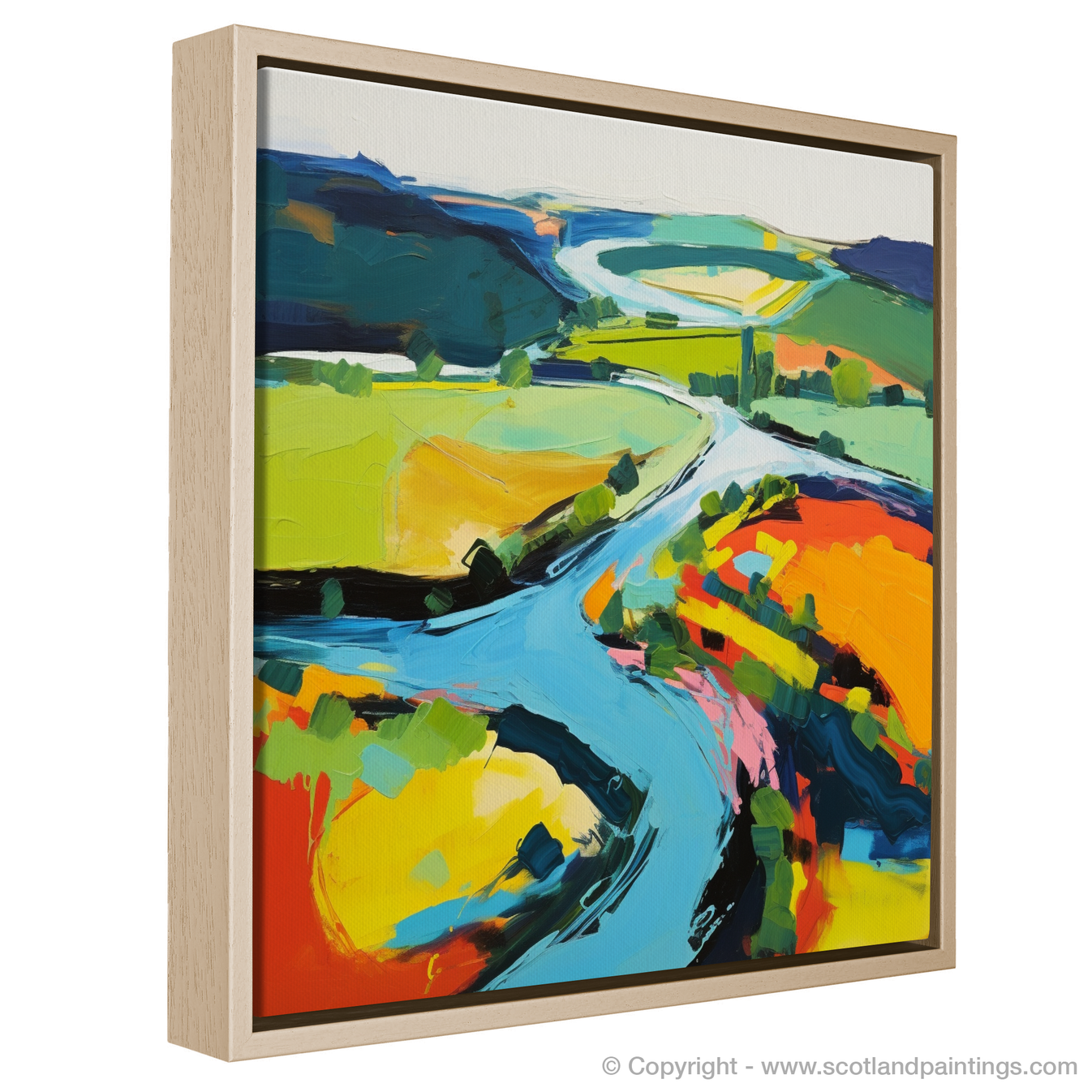 Abstract Rhythms of River Tweed – Scotland Paintings and Art Prints