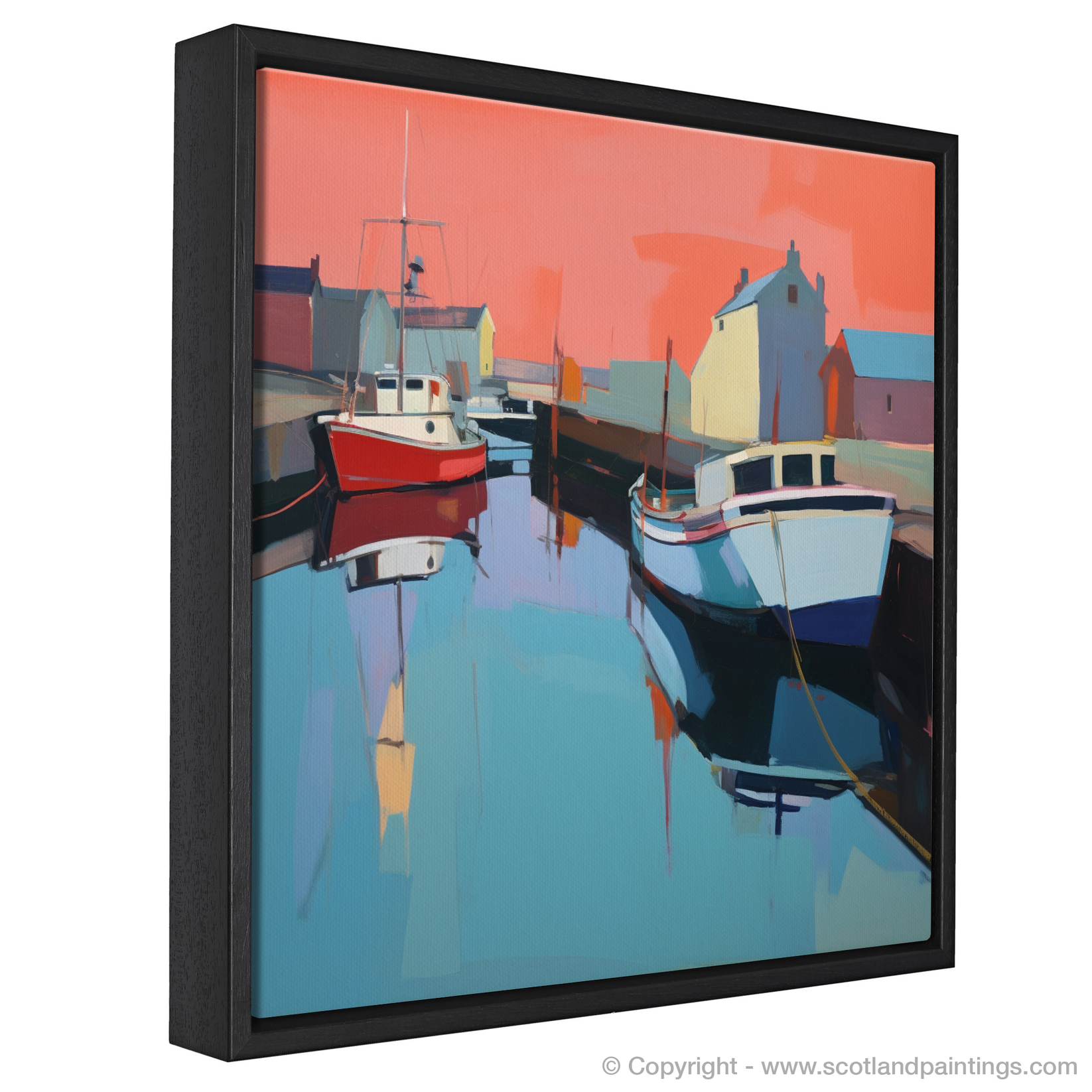 Dusk at Dunbar Harbour: A Contemporary Tribute to Scottish Maritime Be ...