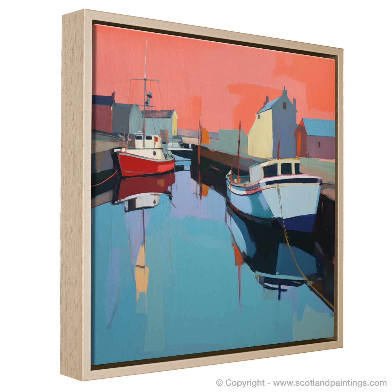 Dusk at Dunbar Harbour: A Contemporary Tribute to Scottish Maritime Be ...