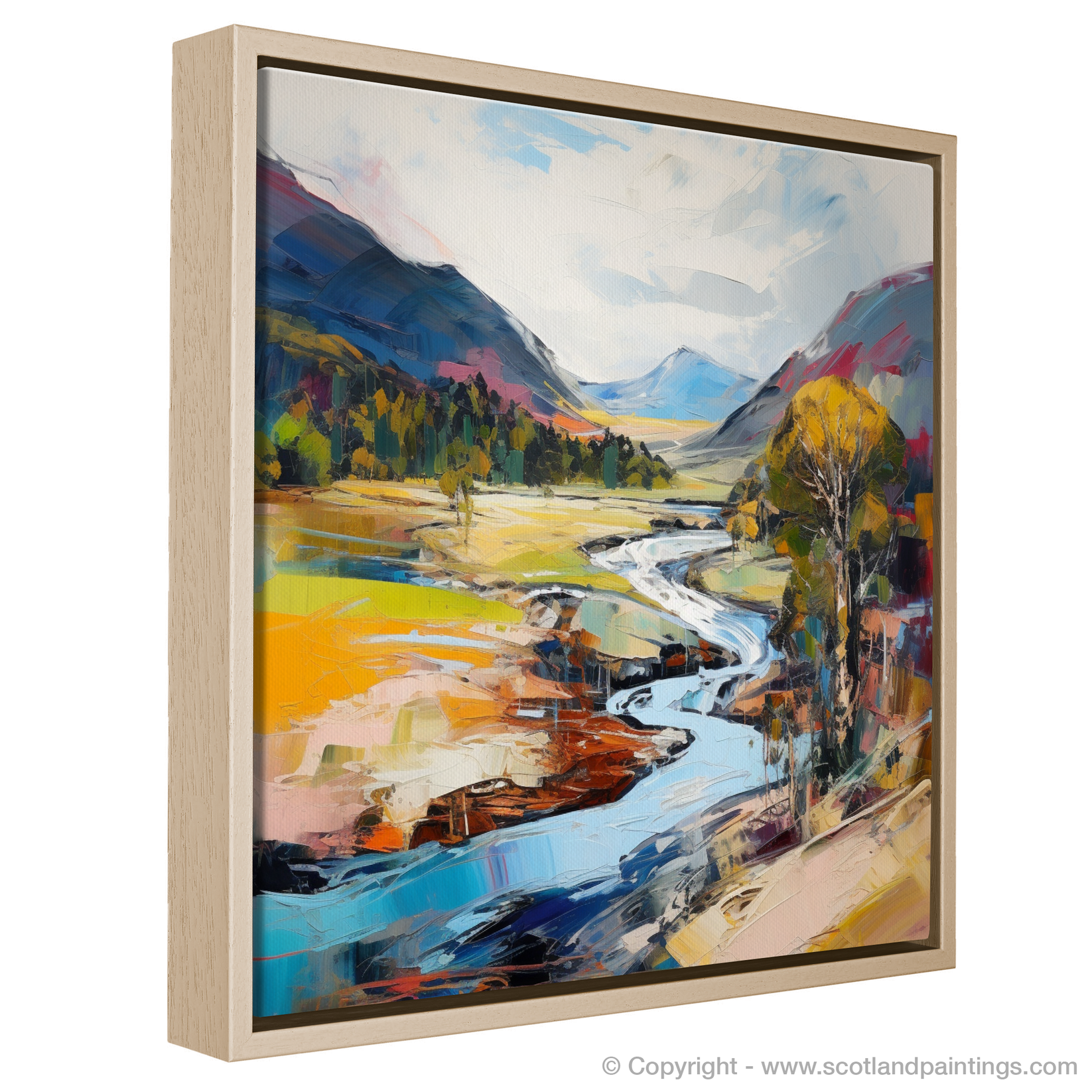 Painting and Art Print of Glen Affric, Highlands in summer entitled "S ...
