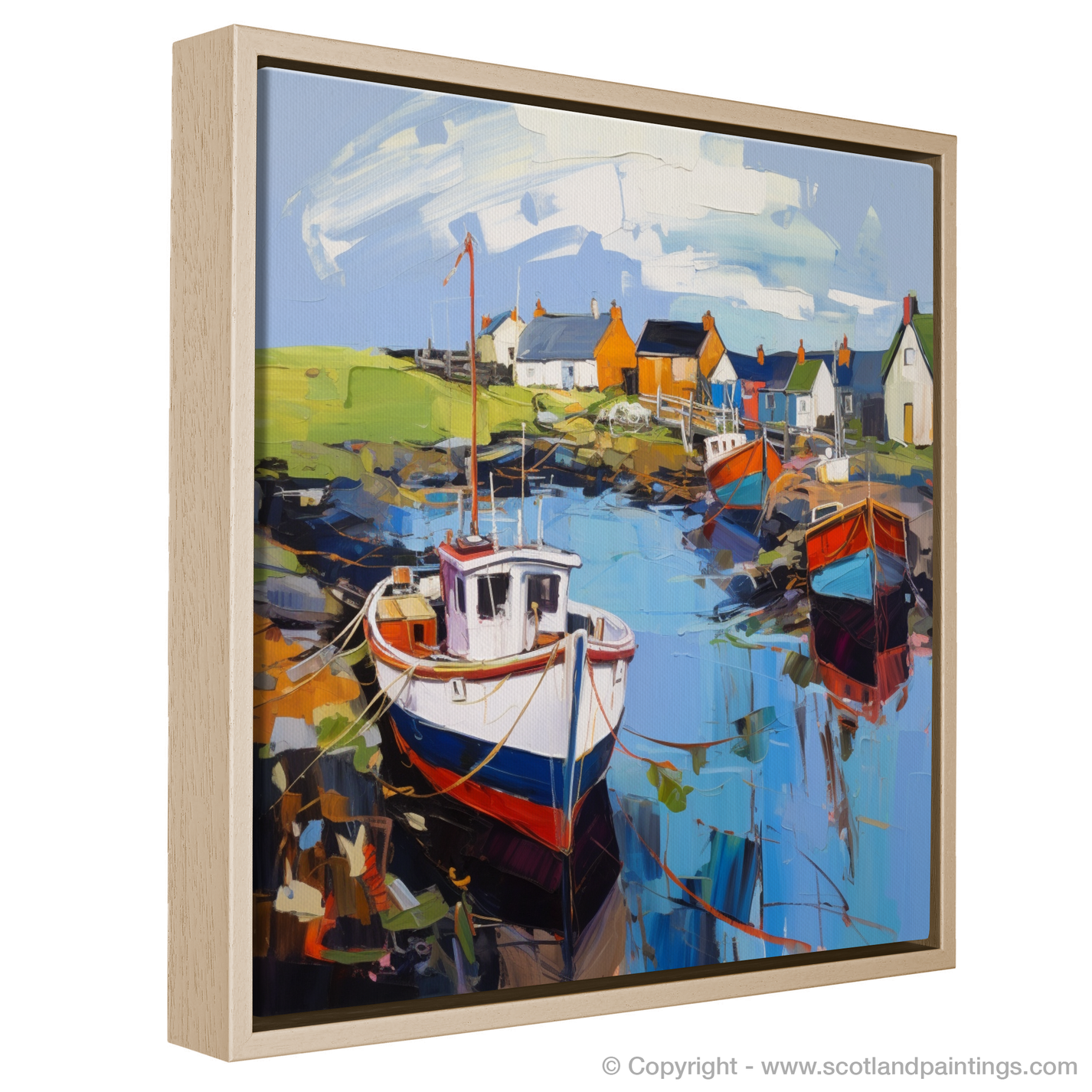 Painting and Art Print of Lybster Harbour, Caithness entitled "Lybster ...