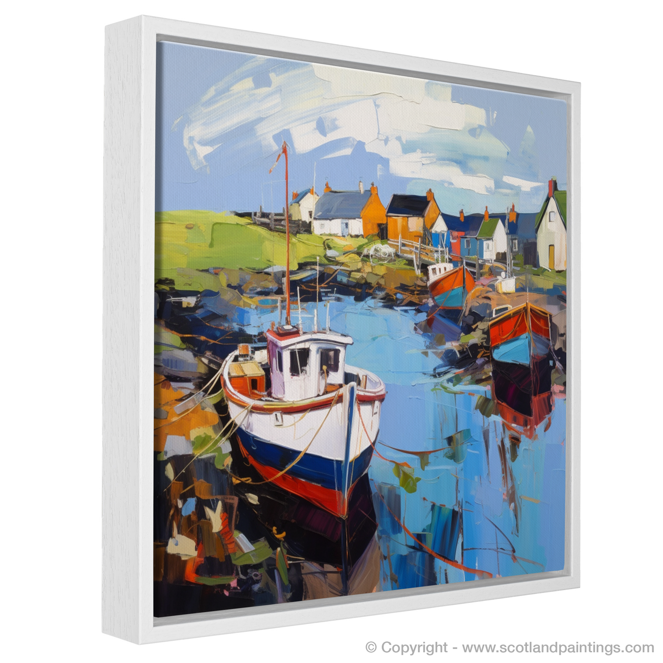 Painting and Art Print of Lybster Harbour, Caithness entitled "Lybster ...