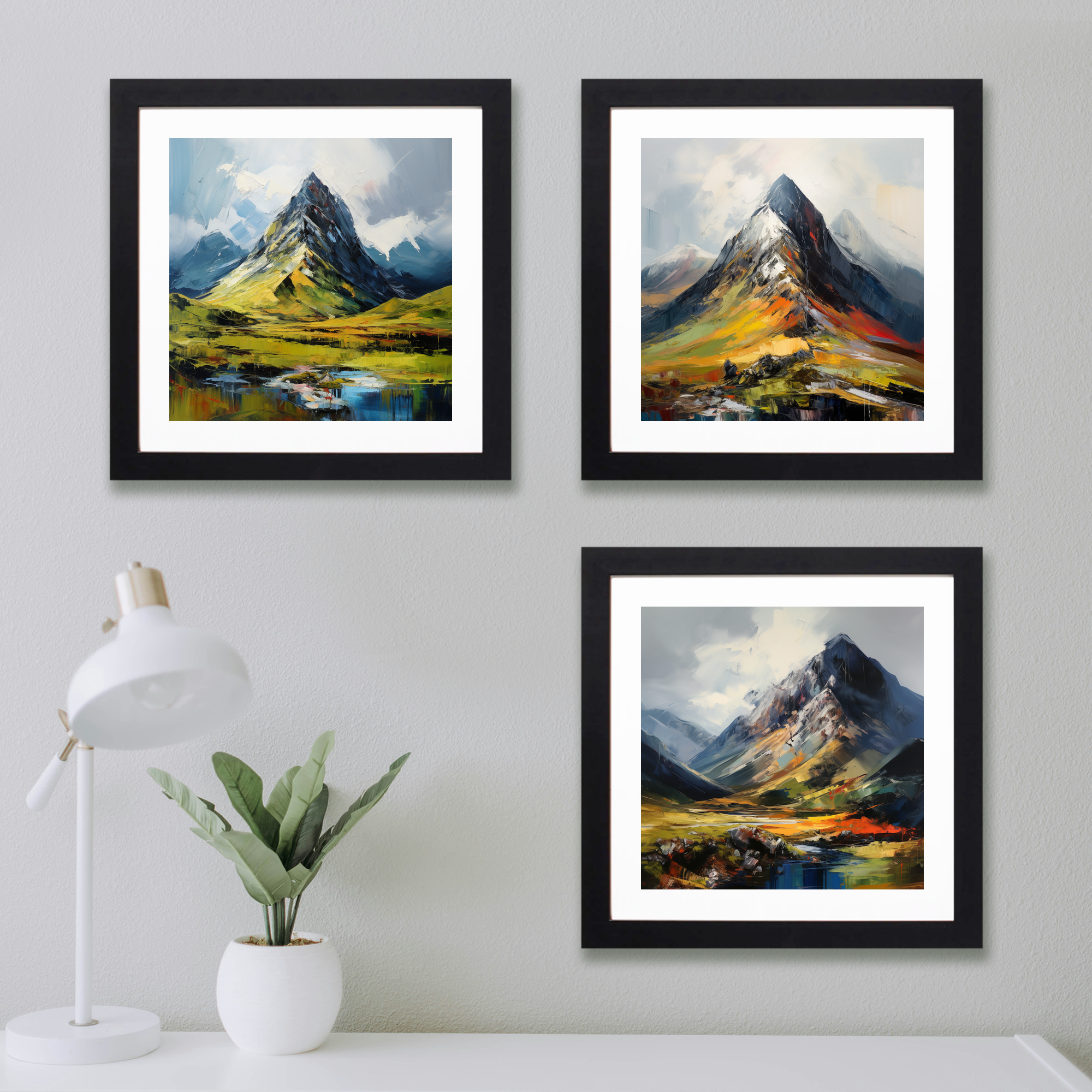 Sgurr a' Mhaim, Highlands. - Set of Three Prints – Scotland Paintings ...