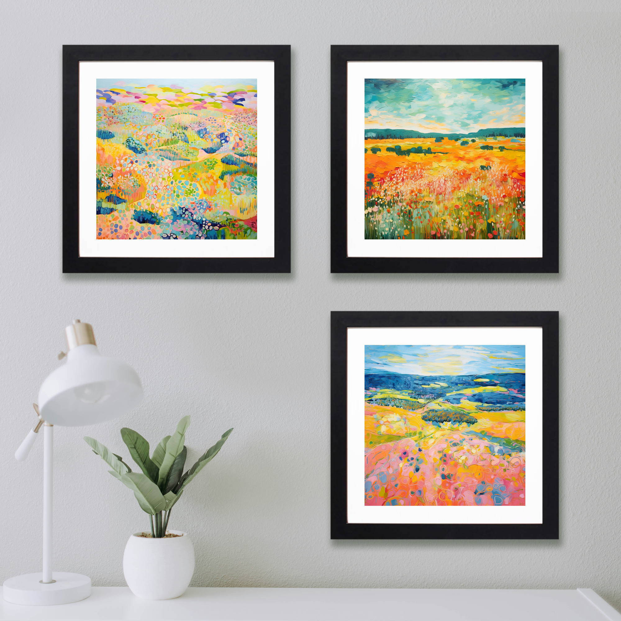 Glenesk, Angus in summer - Set of Three Prints – Scotland Paintings and ...