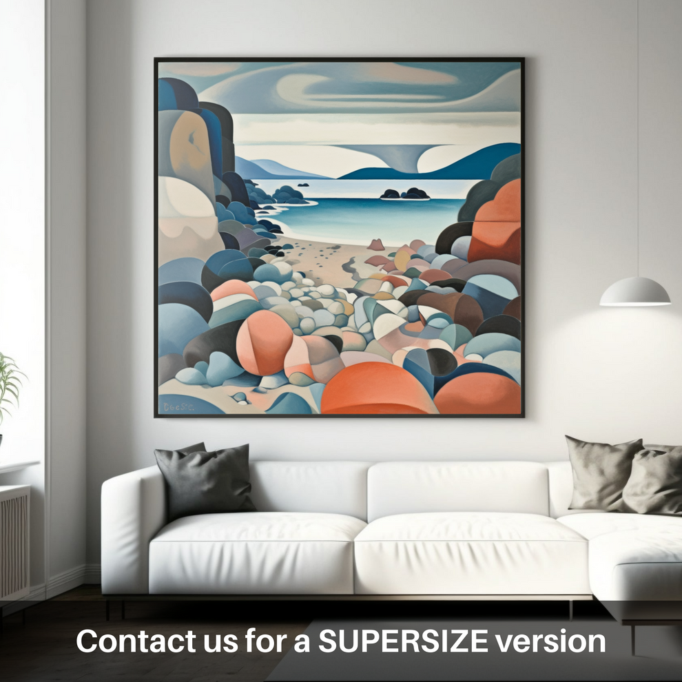 Cubist Interpretation of Coral Beach Serenity – Scotland Paintings and ...