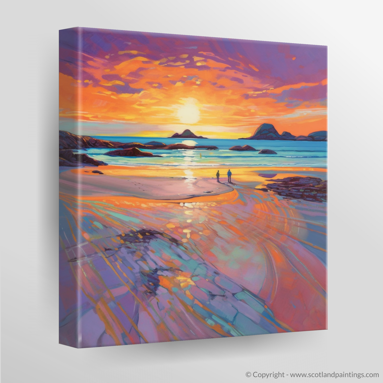 Scottish Cove Serenade at Sunset – Scotland Paintings and Art Prints