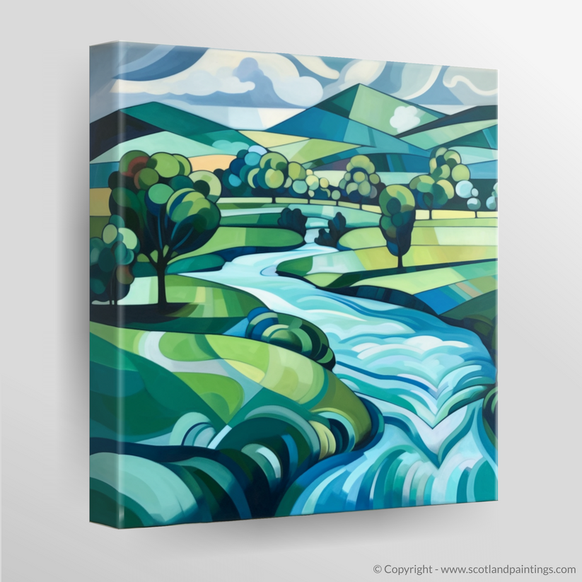 Cubist Splendour of River Nith – Scotland Paintings and Art Prints