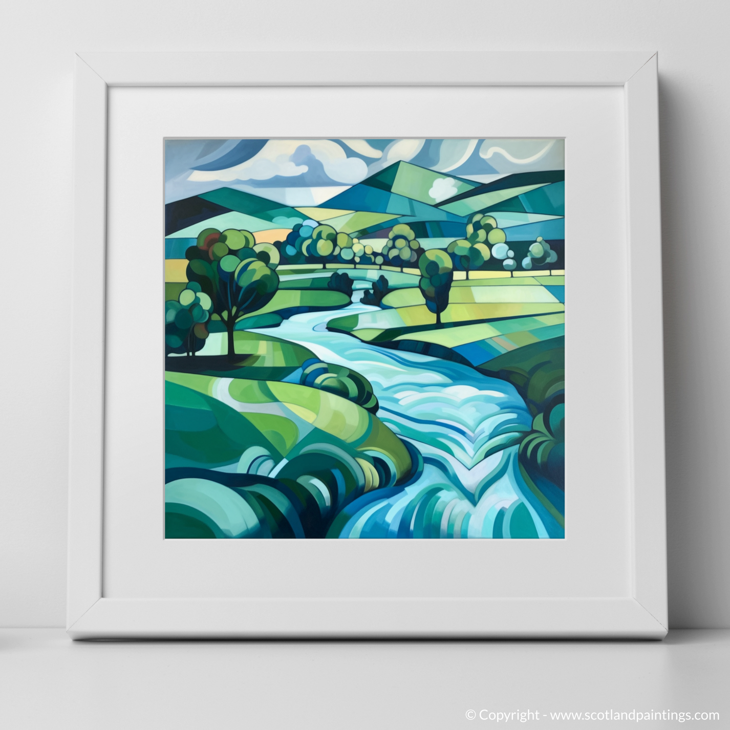 Cubist Splendour of River Nith – Scotland Paintings and Art Prints