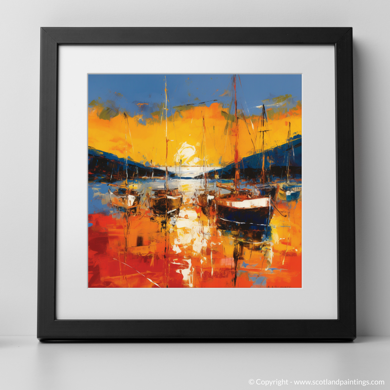 Golden Embrace: An Abstract Impression of Cromarty Harbour at Dusk ...