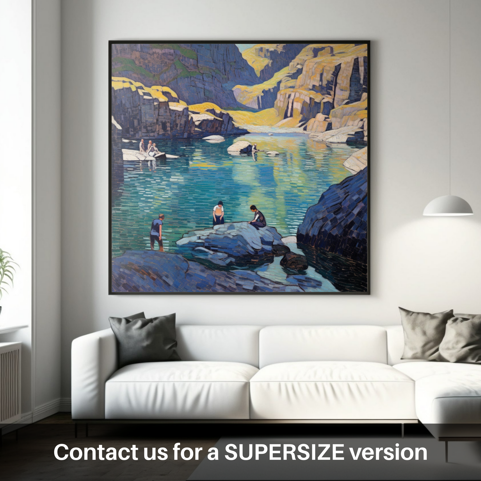 Enchanted Bathers of Skye's Fairy Pools – Scotland Paintings and Art Prints