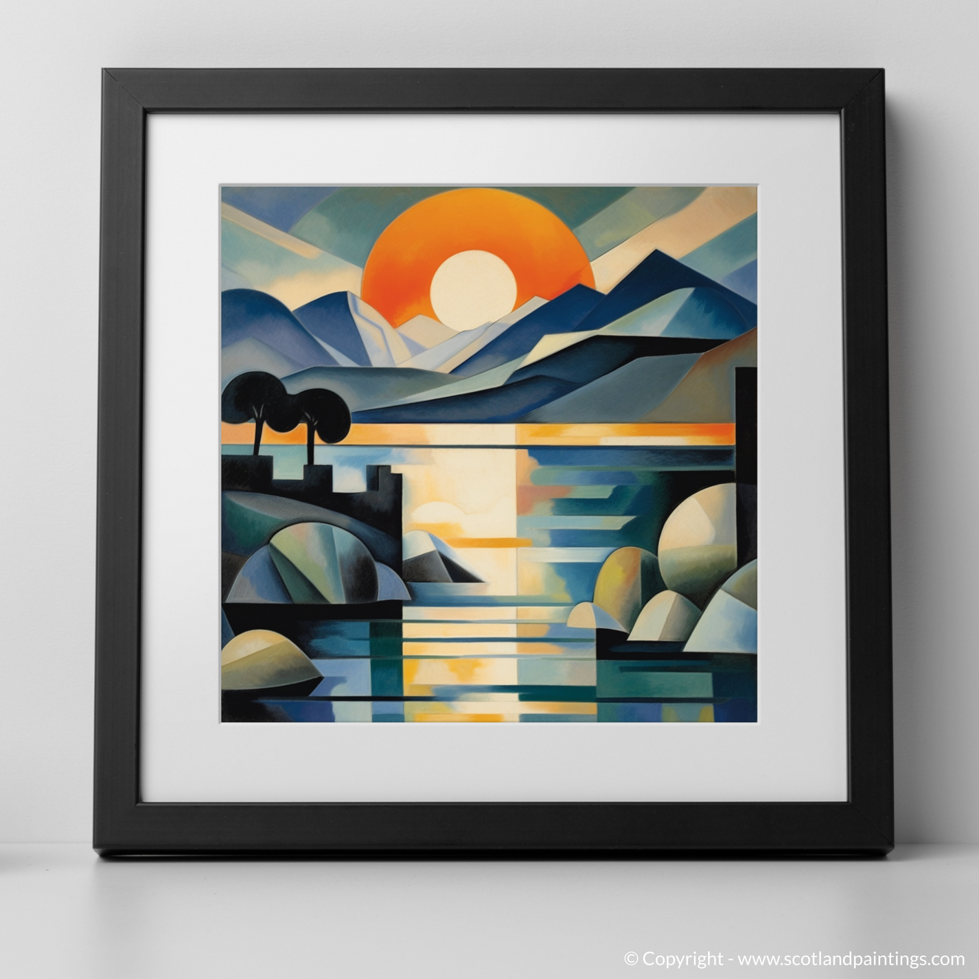 Cubist Sunset at Silver Sands of Morar – Scotland Paintings and Art Prints