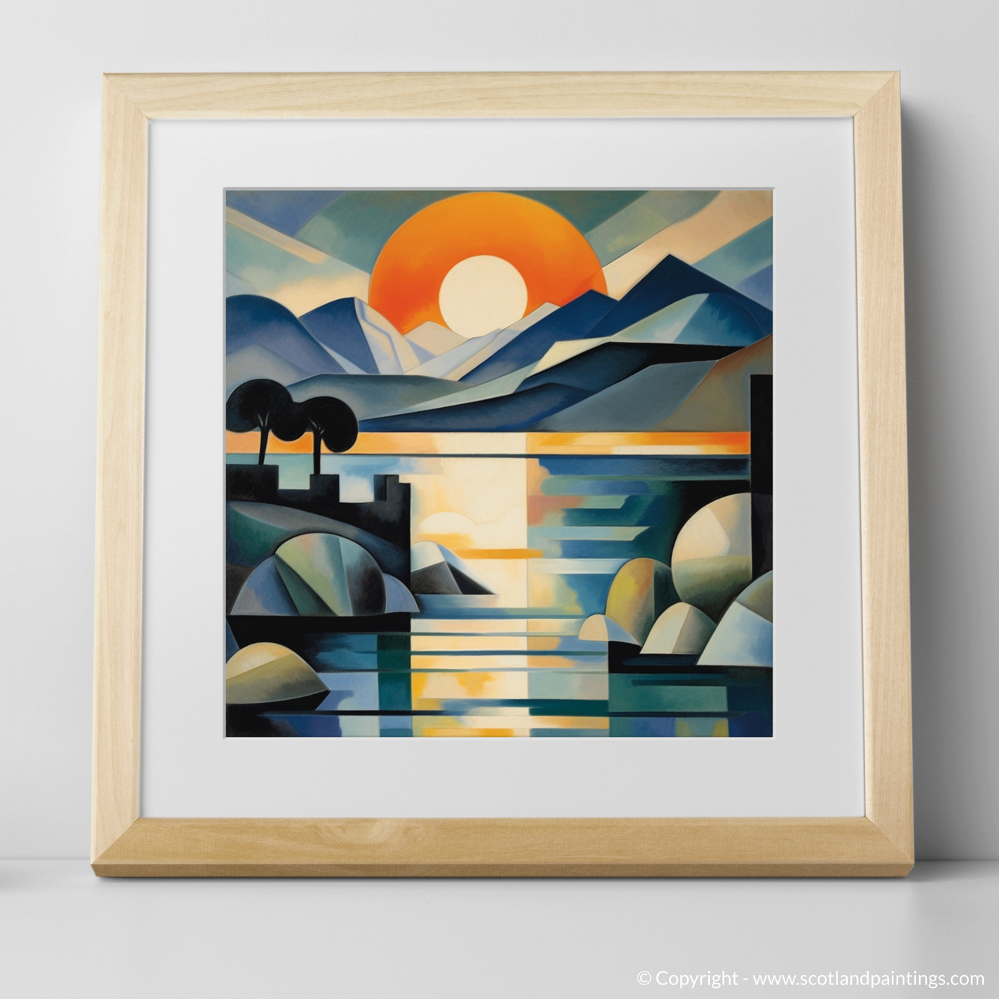Cubist Sunset at Silver Sands of Morar – Scotland Paintings and Art Prints