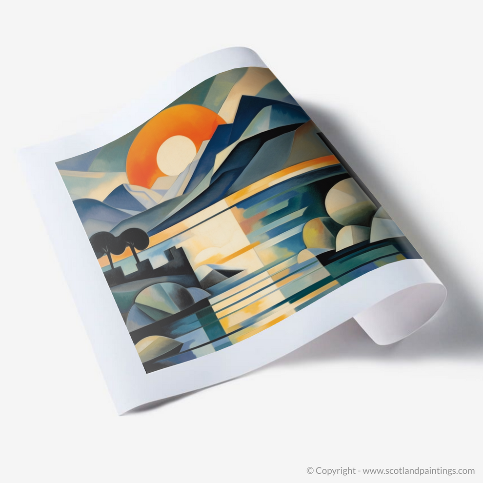 Cubist Sunset at Silver Sands of Morar – Scotland Paintings and Art Prints