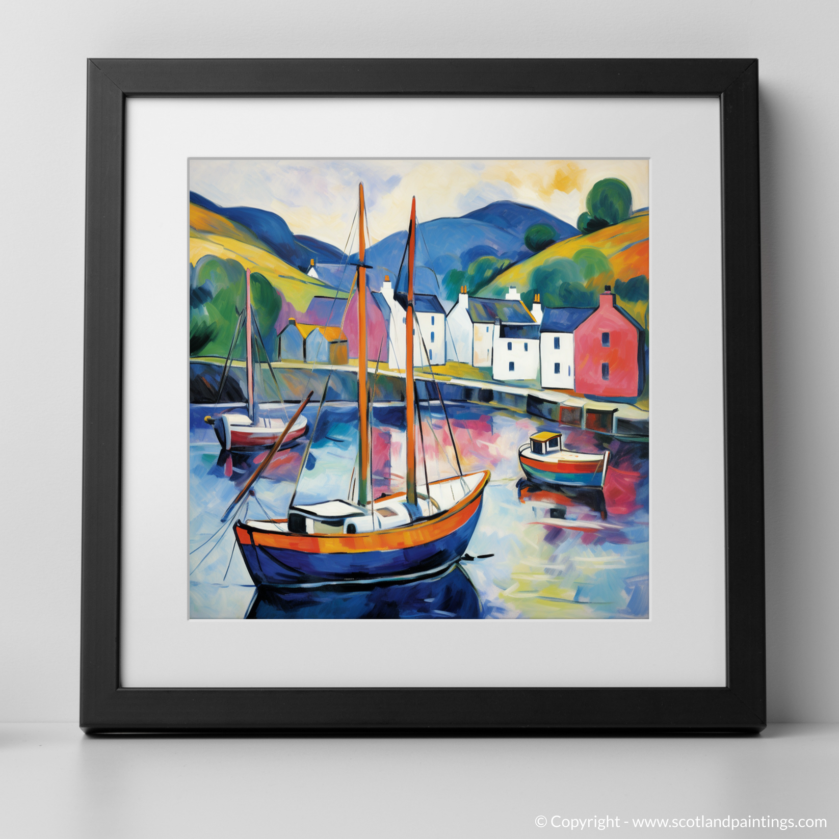 Vibrant Vista of Portree Harbour Fauvist Inspiration – Scotland ...