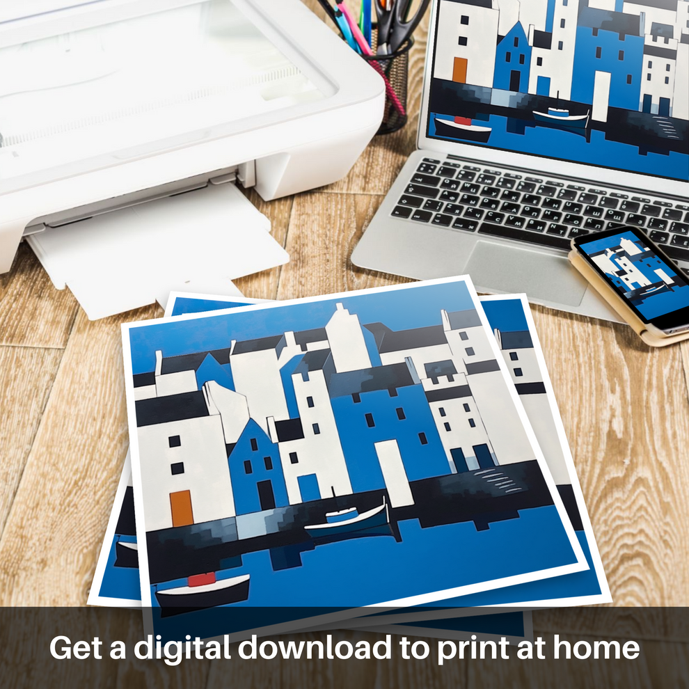 Serene Simplicity: Portree Harbour Minimalist Masterpiece – Scotland ...