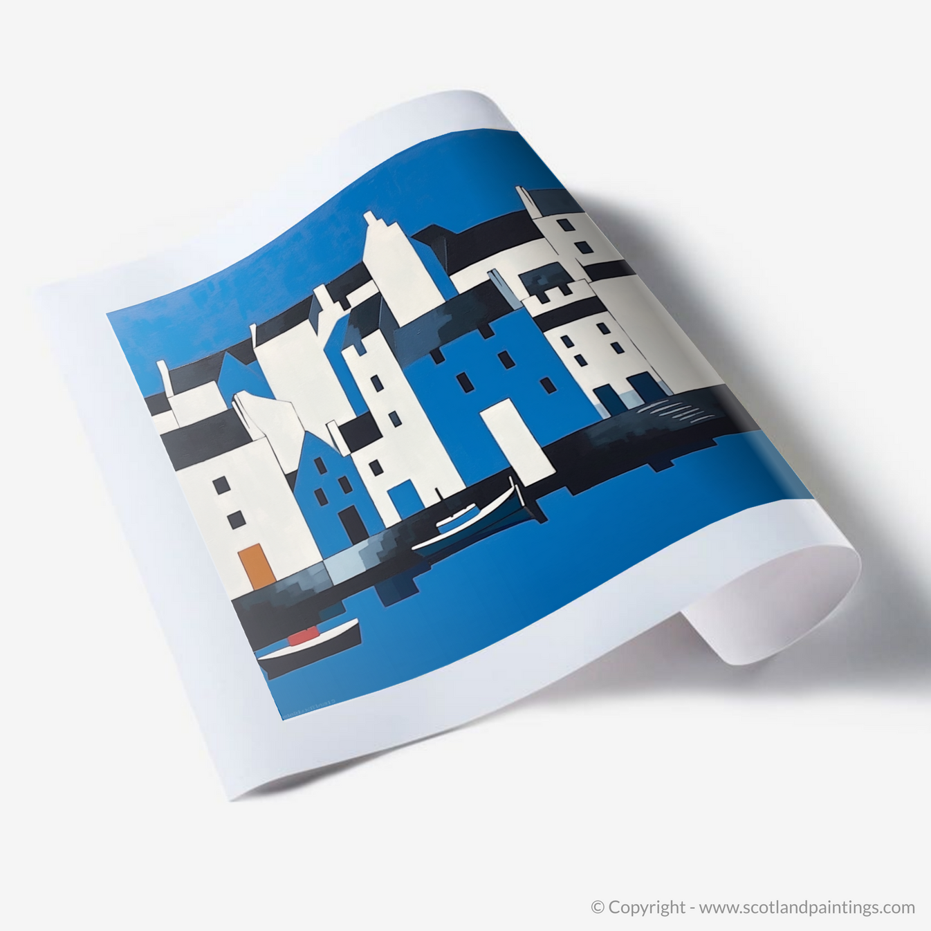 Serene Simplicity: Portree Harbour Minimalist Masterpiece – Scotland ...