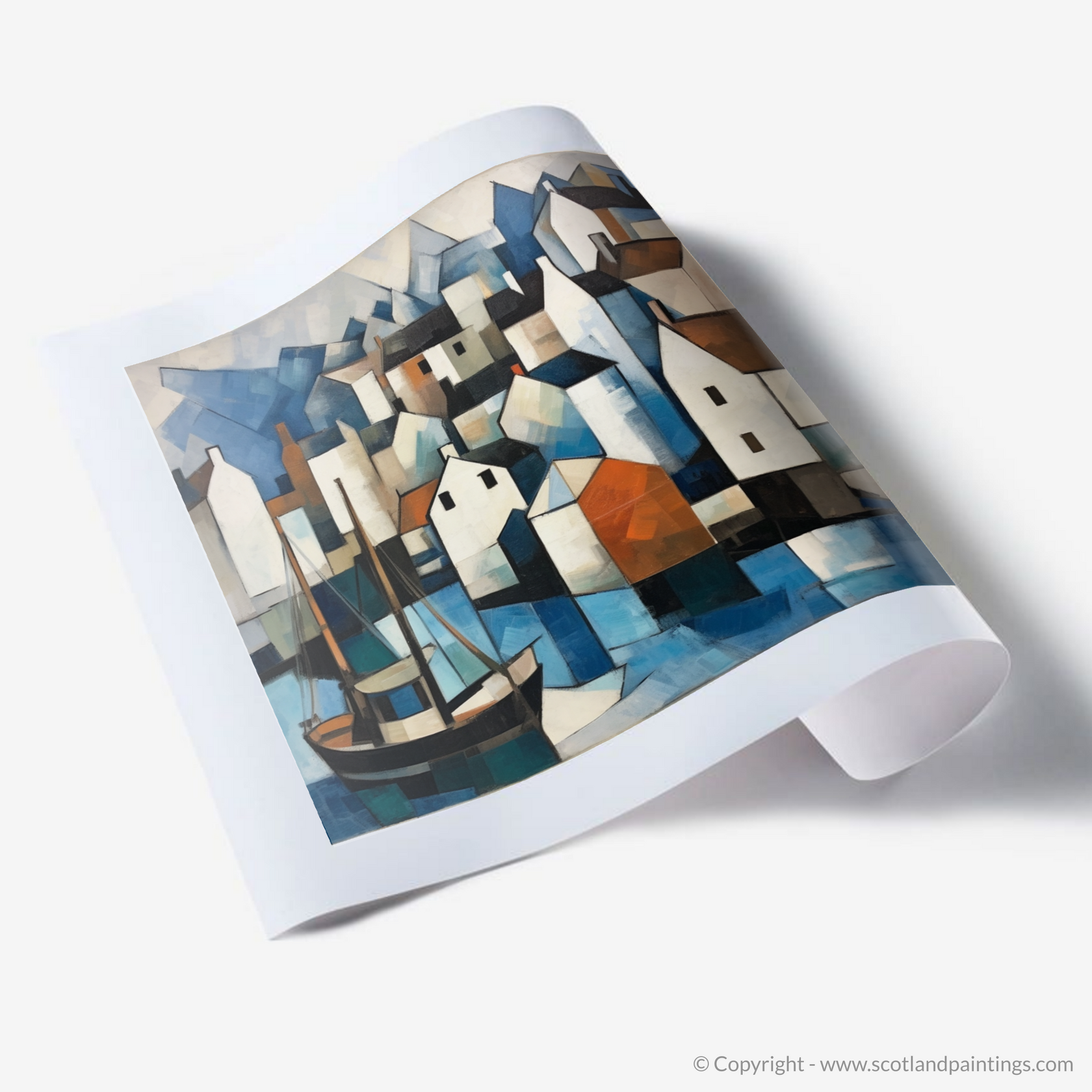 Cubist Portree Harbour: A Geometric Scottish Dreamscape – Scotland ...