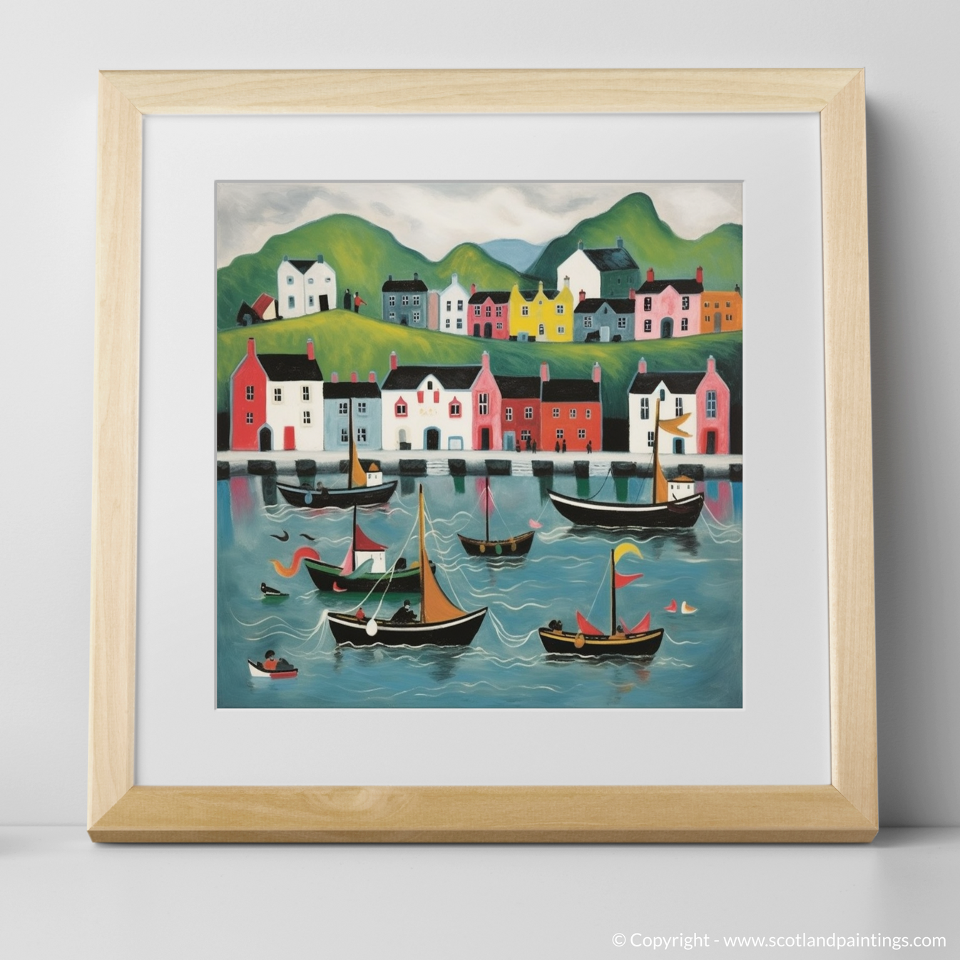 Portree Harbour Whimsy: A Naive Art Tribute to Isle of Skye's Seaside ...
