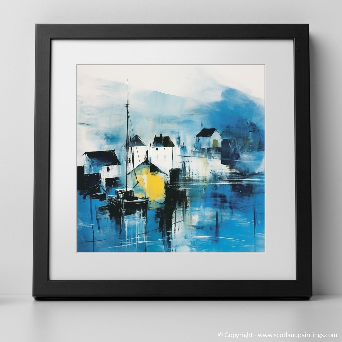 Portree Harbour Abstract Embrace – Scotland Paintings and Art Prints