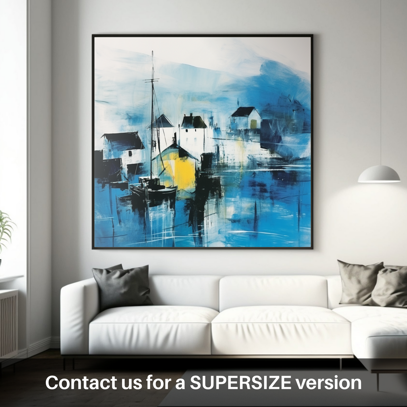 Portree Harbour Abstract Embrace – Scotland Paintings and Art Prints