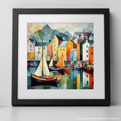 Cubist Waves at Portree Harbour – Scotland Paintings and Art Prints