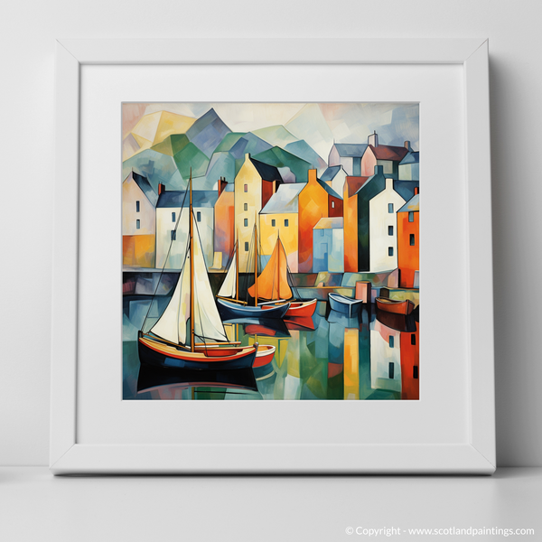 Cubist Waves at Portree Harbour – Scotland Paintings and Art Prints