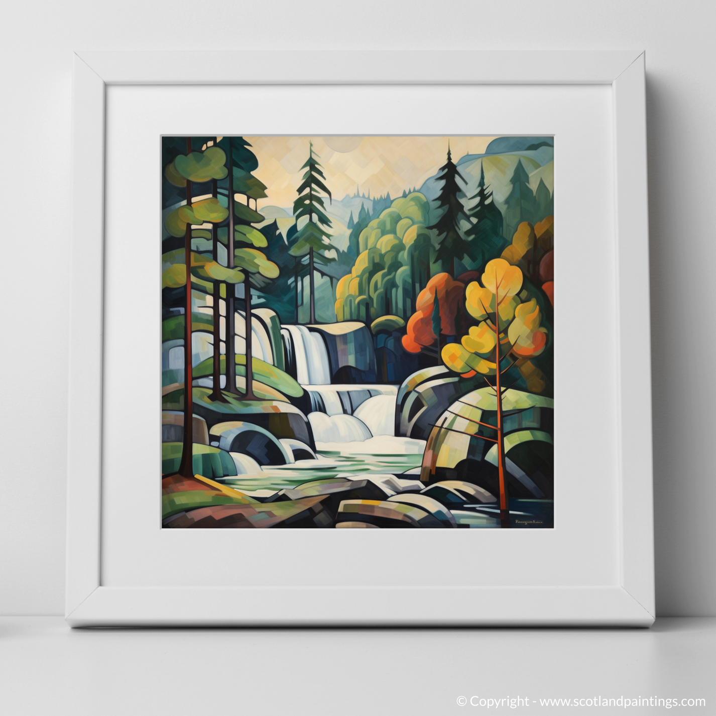 Cubist Cascade: The Enigma of Plodda Falls – Scotland Paintings and Art ...