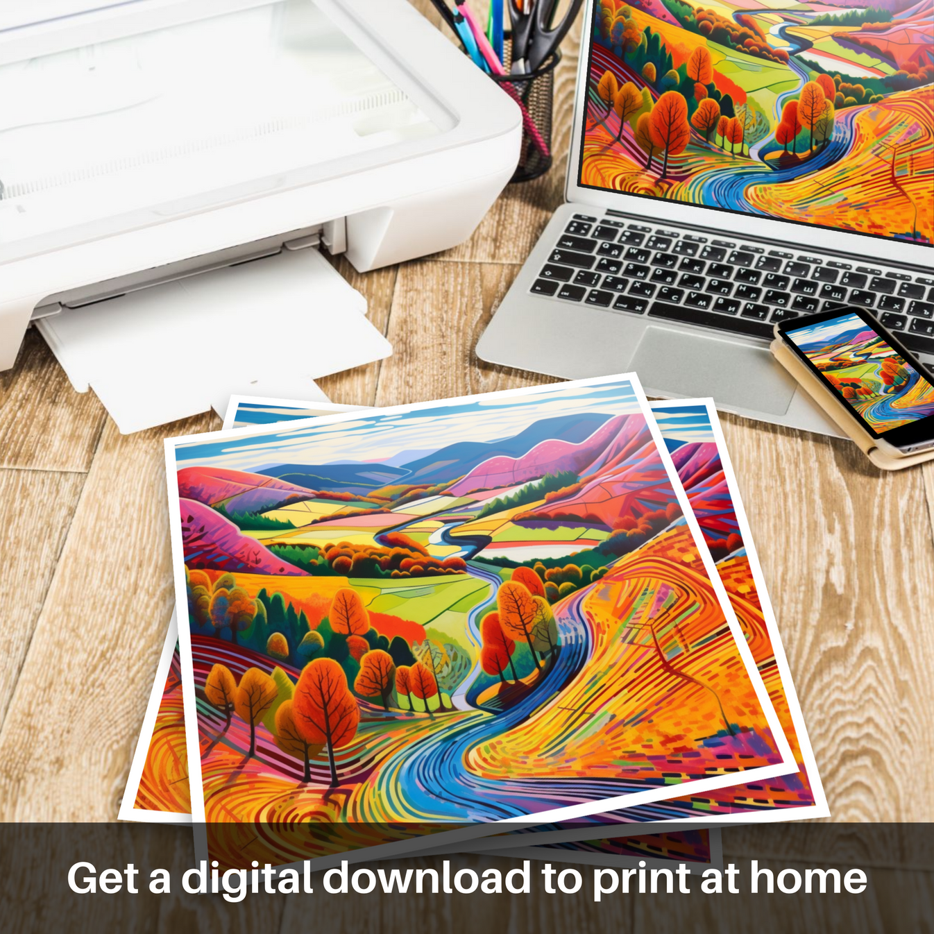 Vivid Visions of Glen Lochay: A Pop Art Panorama – Scotland Paintings ...