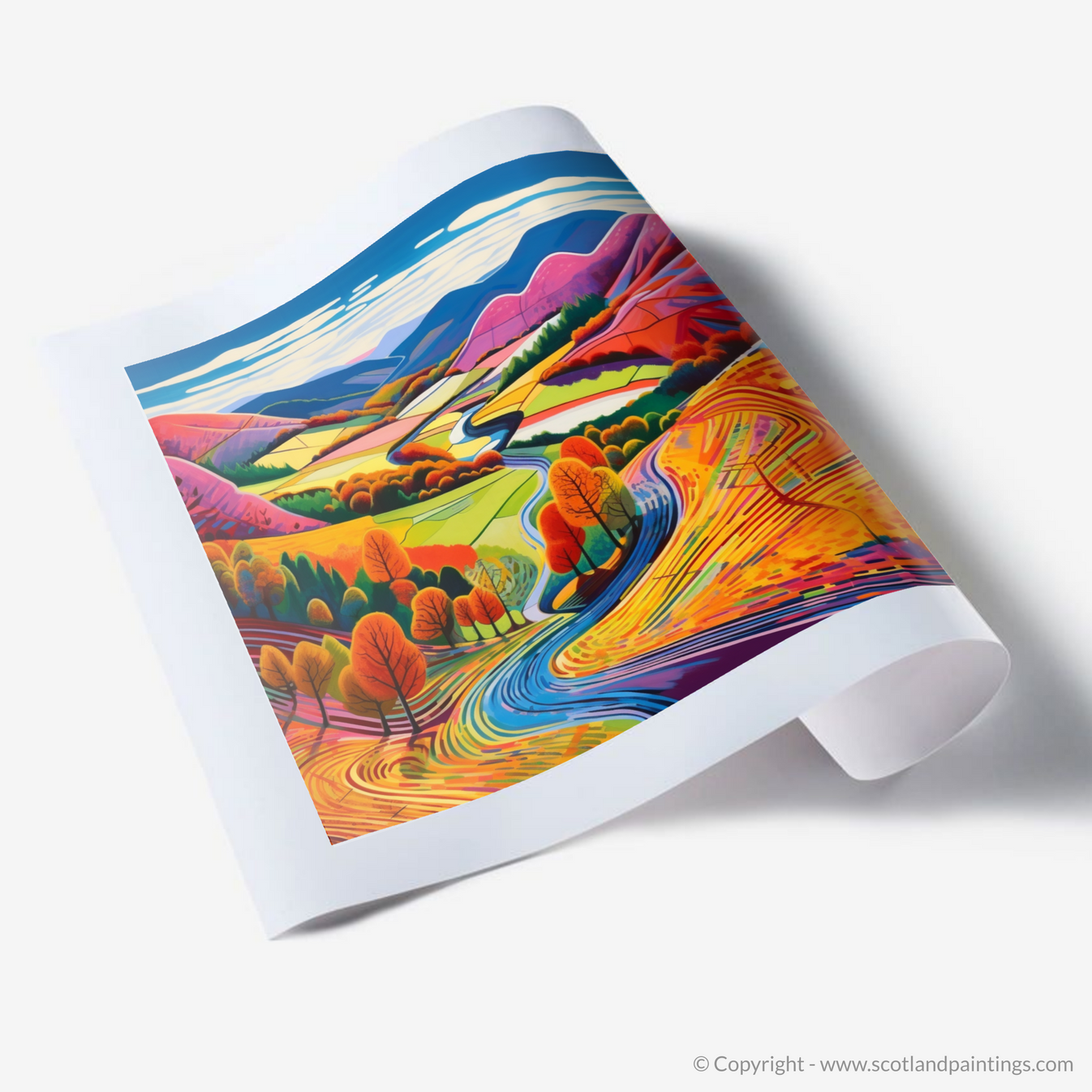 Vivid Visions of Glen Lochay: A Pop Art Panorama – Scotland Paintings ...