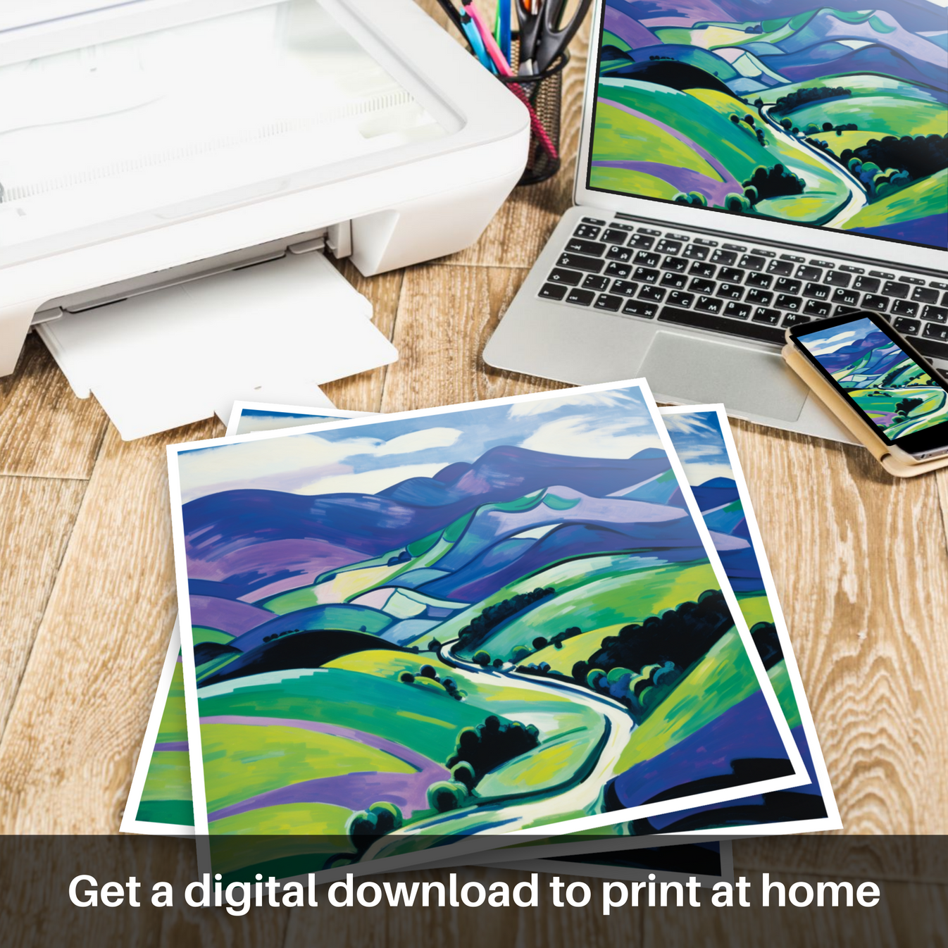 Vibrant Highlands: A Fauvist Ode to Ben Macdui – Scotland Paintings and ...