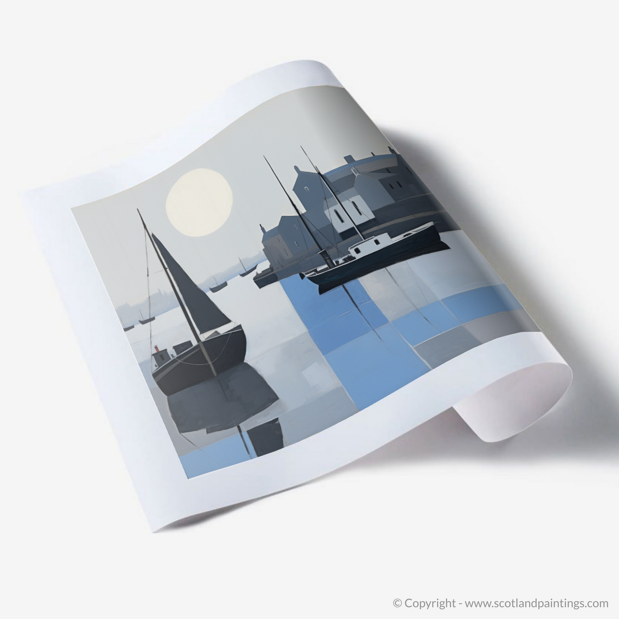 Serene Reflections of Dunbar Harbour – Scotland Paintings and Art Prints