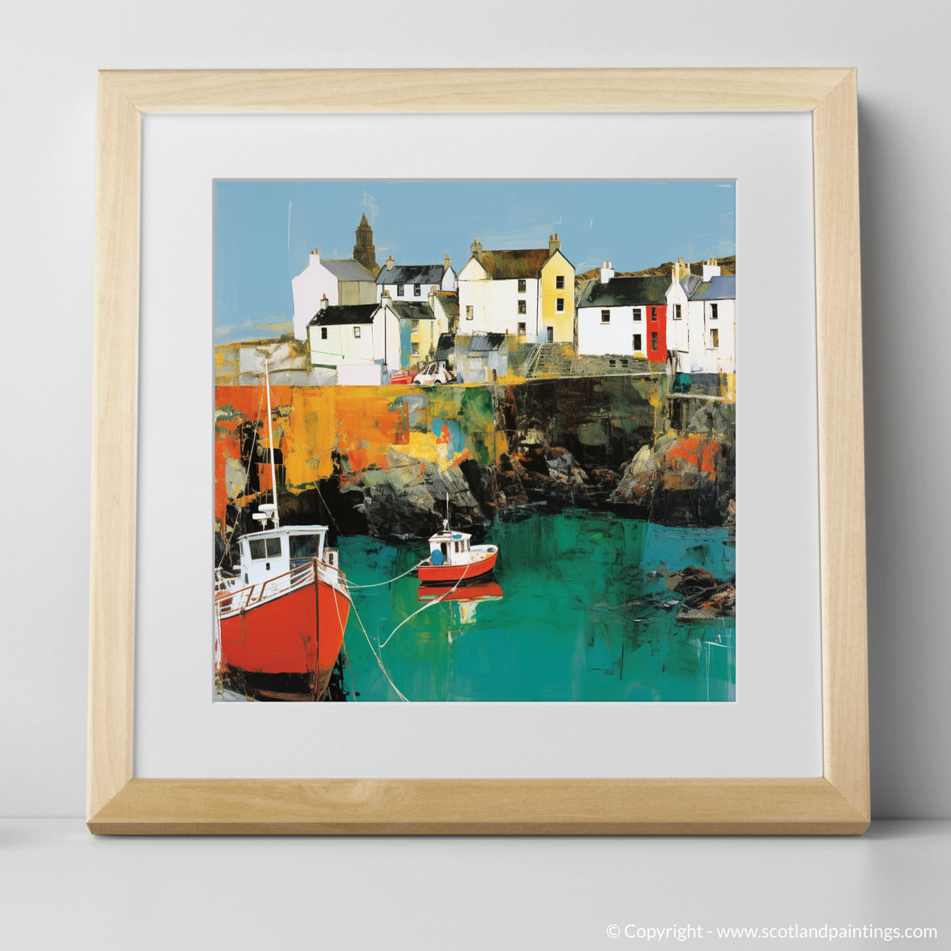 Pop Art Portpatrick: A Colourful Coastal Rendition – Scotland Paintings ...