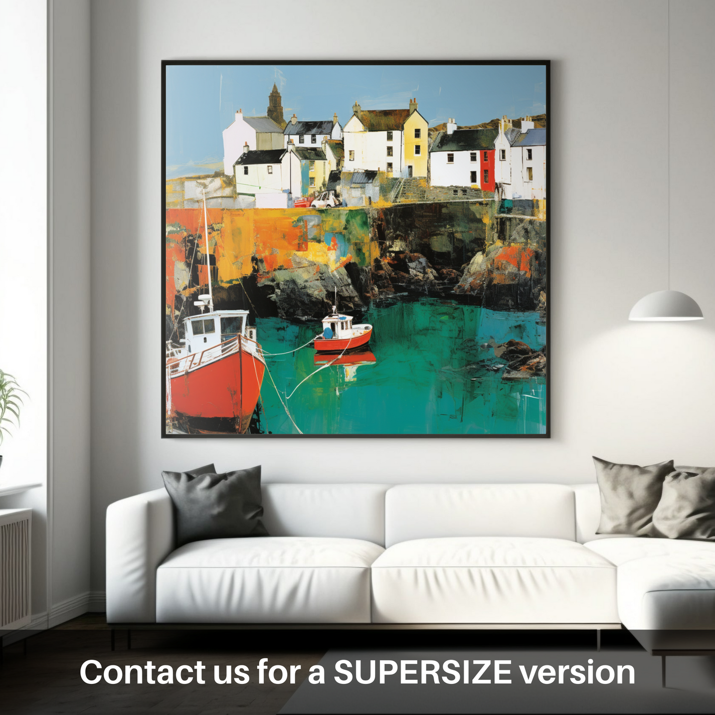Pop Art Portpatrick: A Colourful Coastal Rendition – Scotland Paintings ...