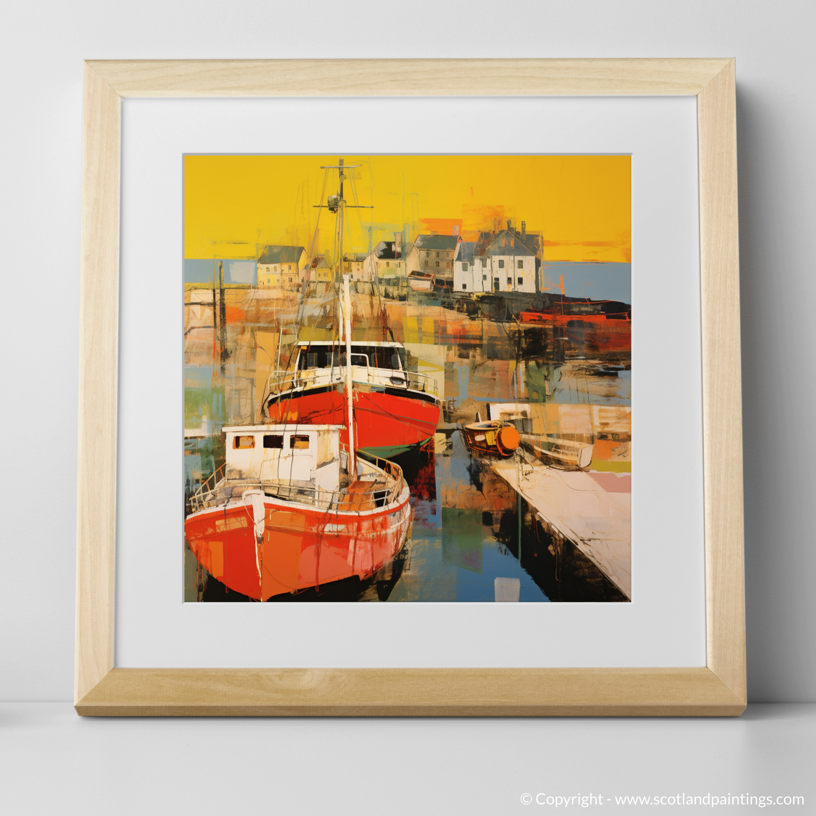 Golden Hour at Dunbar Harbour: A Pop Art Ode to Scottish Seascapes ...