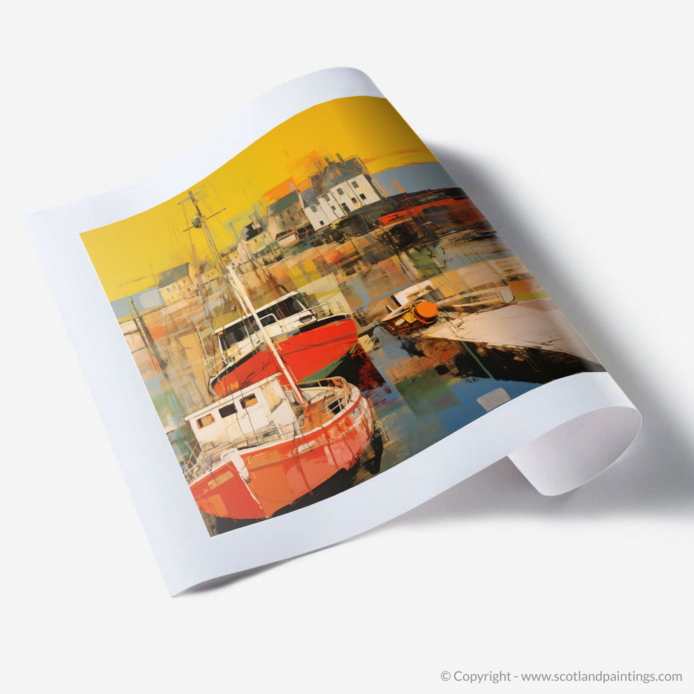 Golden Hour at Dunbar Harbour: A Pop Art Ode to Scottish Seascapes ...