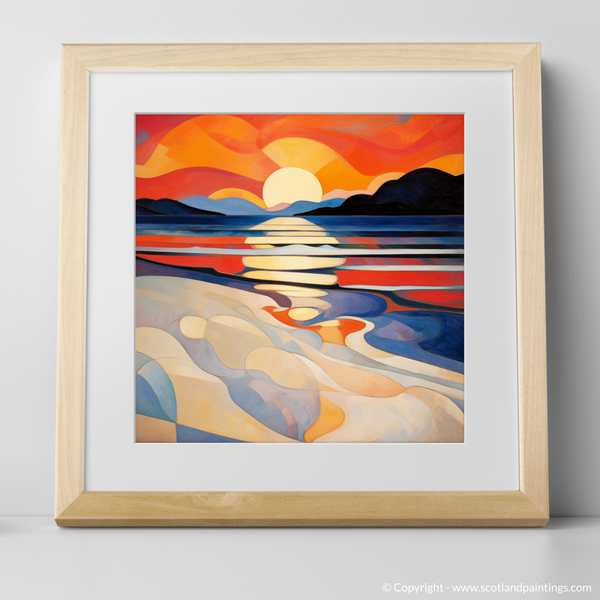 Cubist Sunset over Camusdarach Cove – Scotland Paintings and Art Prints