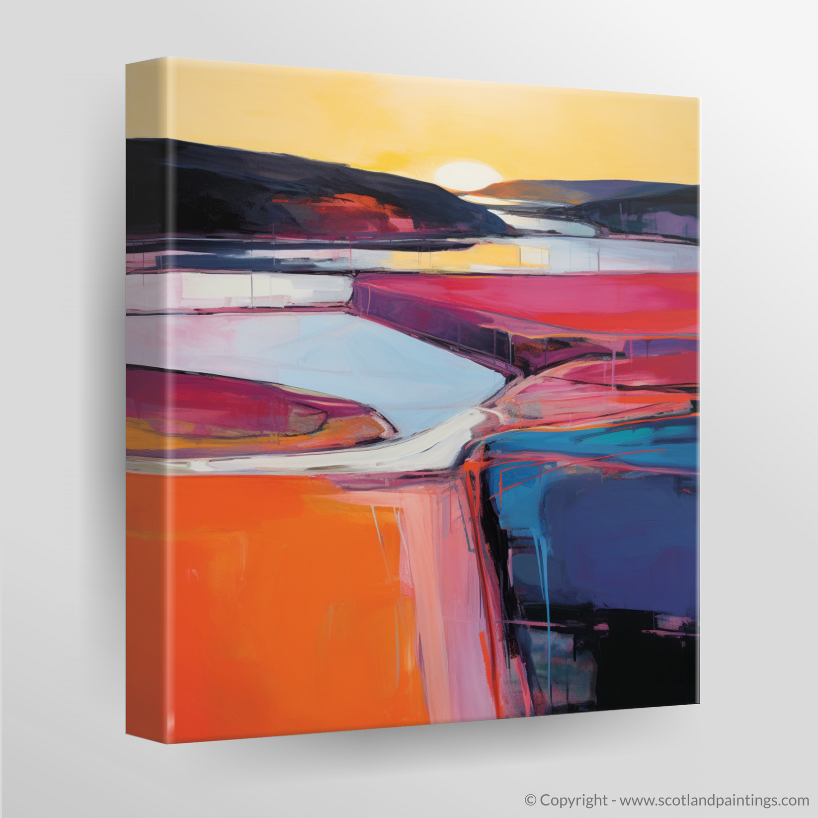 Calgary Bay at Sunset: An Abstract Impressionist Ode to Scottish Twili ...
