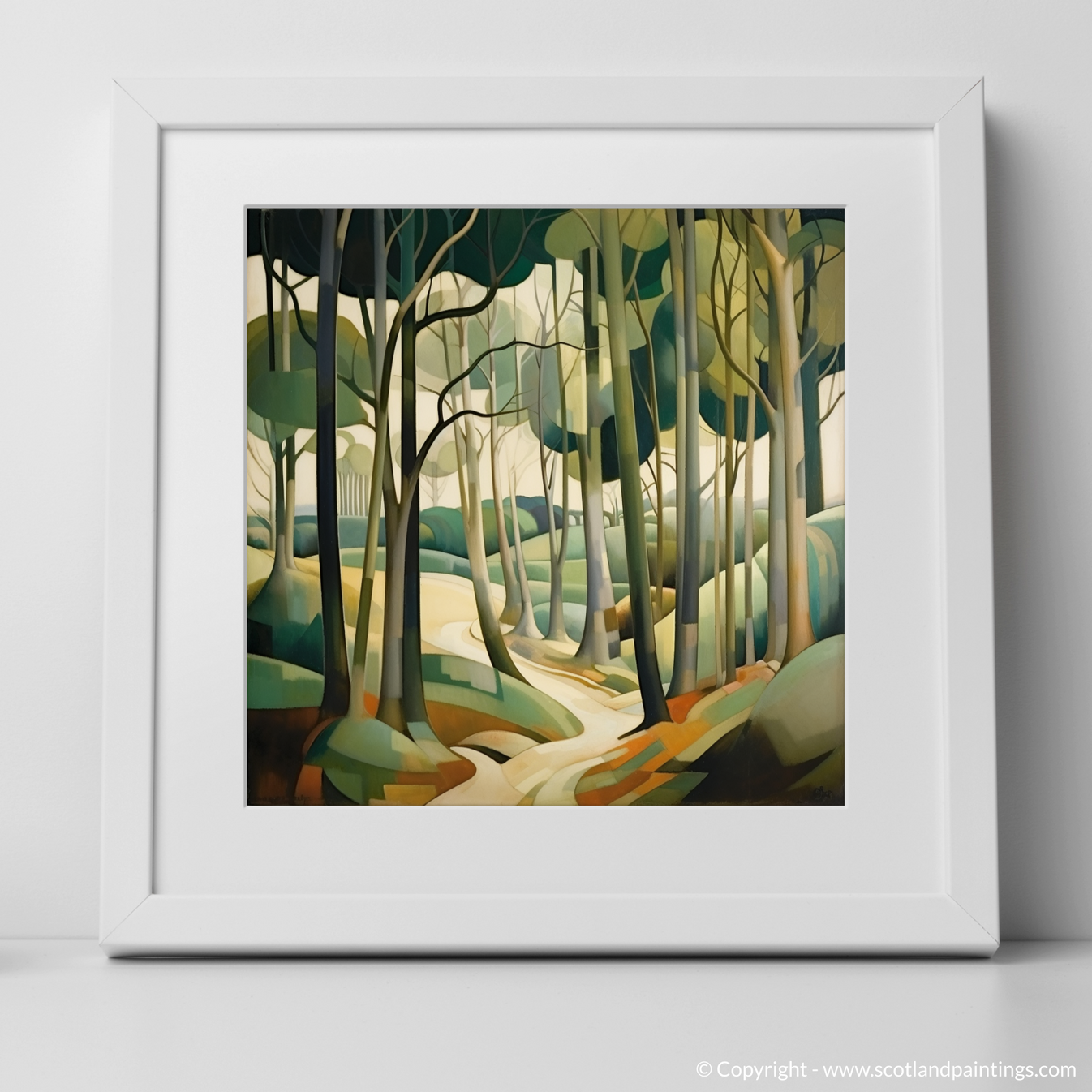 Cubist Enchantment of Abernethy Forest – Scotland Paintings and Art Prints