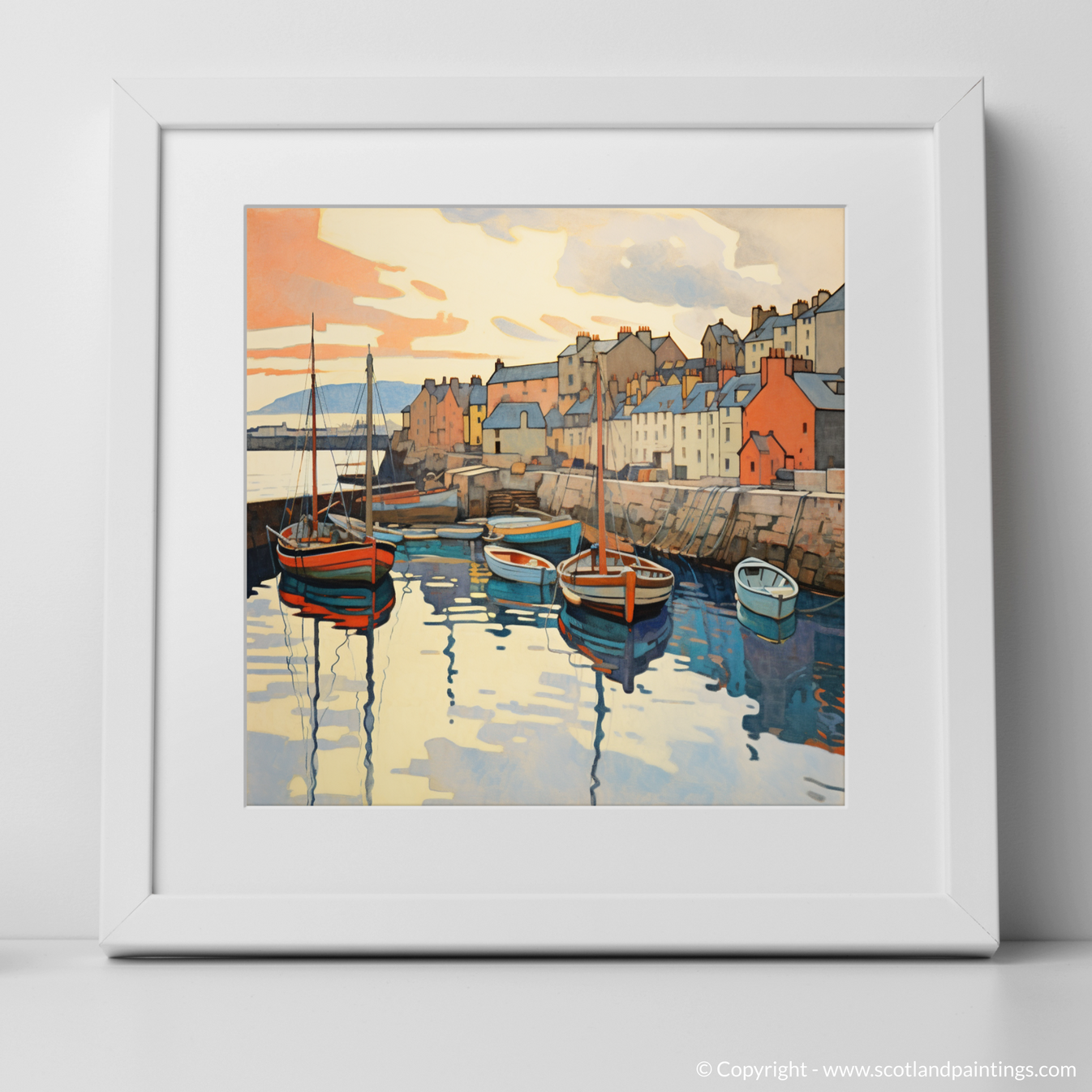 Art Nouveau Elegance of Stonehaven Harbour – Scotland Paintings and Art ...