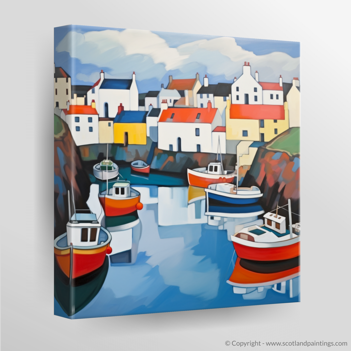 Portpatrick Essence: An Abstract Coastal Symphony – Scotland Paintings ...